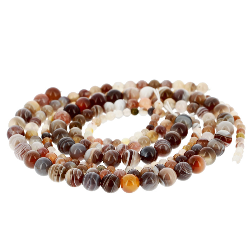 Billes Agate du Botswana EXTRA Perles Percées de 4 à 8 mm - Artisans de ...