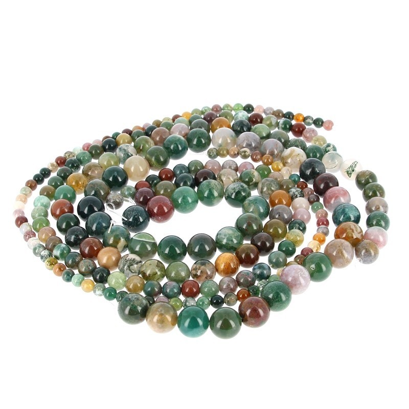 Billes Agate Indienne Perles Percées de 6 à 10 mm - Artisans de Madagascar