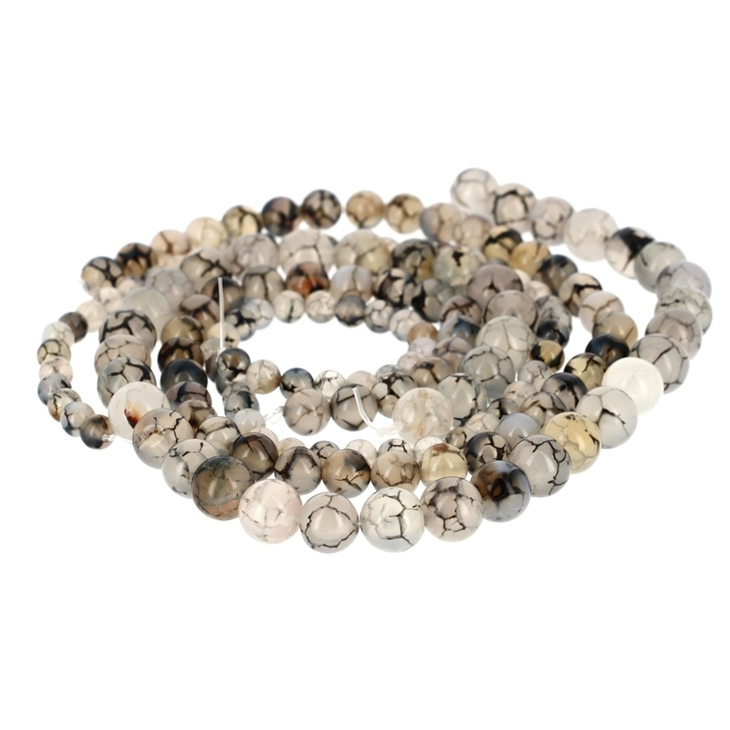 Billes Agate Dragon Perles Percées de 4 à 8 mm - Artisans de Madagascar