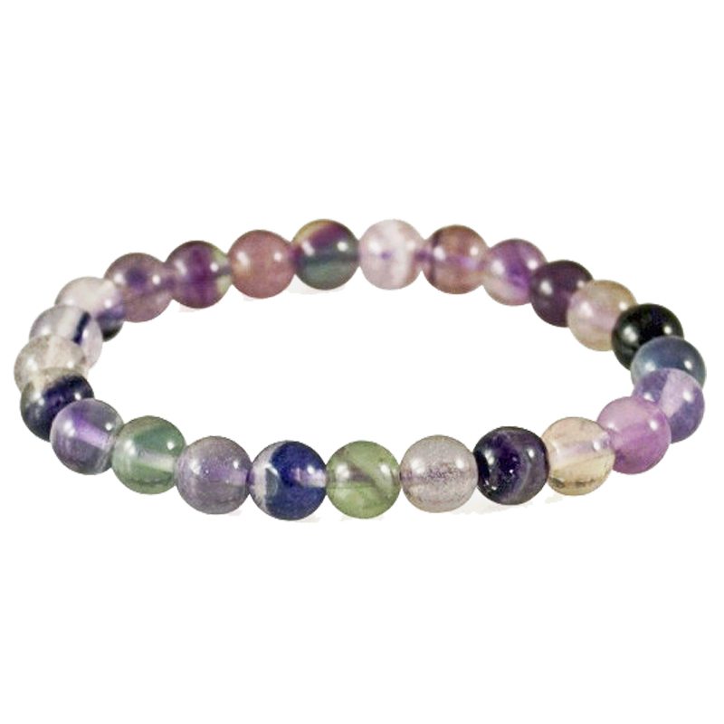 Bracelet en billes Fluorite Multi Billes de 8 mm - Les Bracelets ...